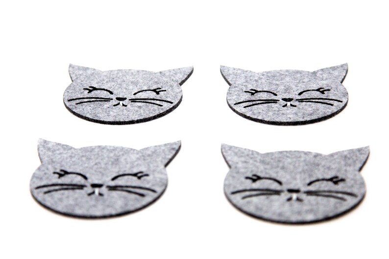Modern Cat Coasters Felt - Etsy