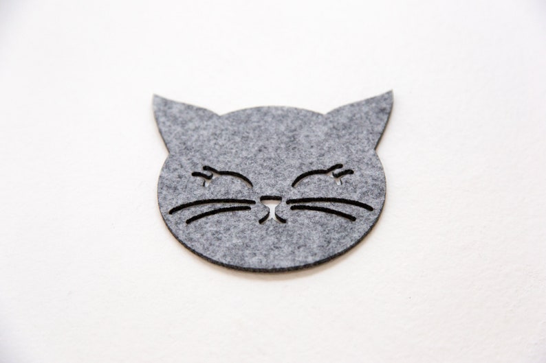 Modern Cat Coasters Felt - Etsy