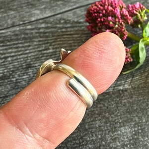 Pink Queen Conch Heart and Kingman Turquoise Ring - Sterling Silver ...