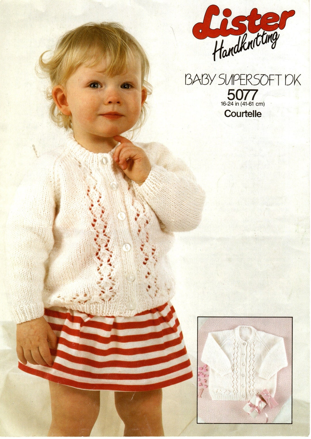Pdf Instant Download Knitting Pattern Dk Girls Cardigan Sizes - Etsy