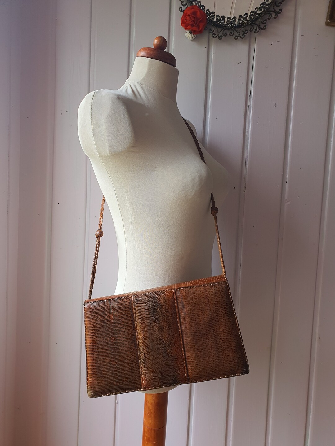 Antique Leather Handbag Handmade - Etsy