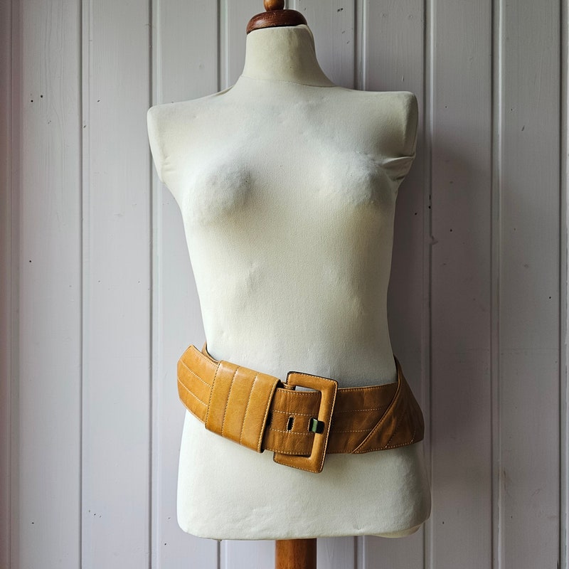 Wide Leather Belt - Etsy