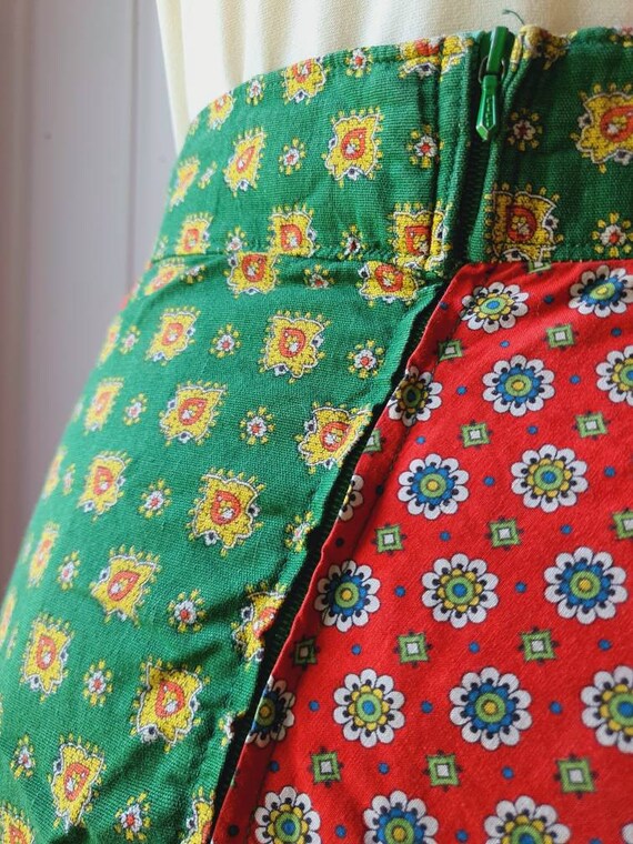 Original Vintage 70er Jahre Patchwork Rock,Handarbeit… - Gem