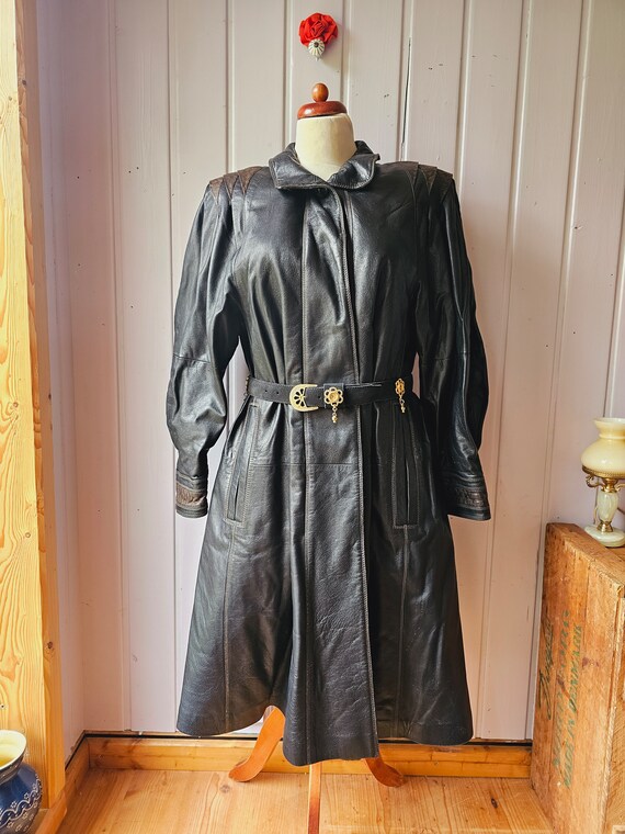 Leather long coat model - Gem