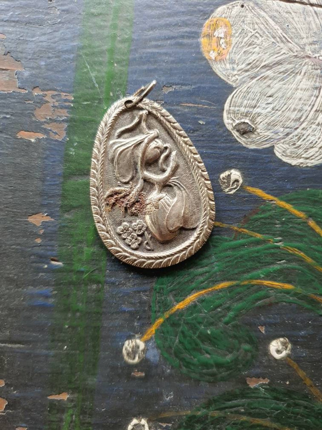 Very Old, Rusty, Large Art Nouveau Pendant - Etsy