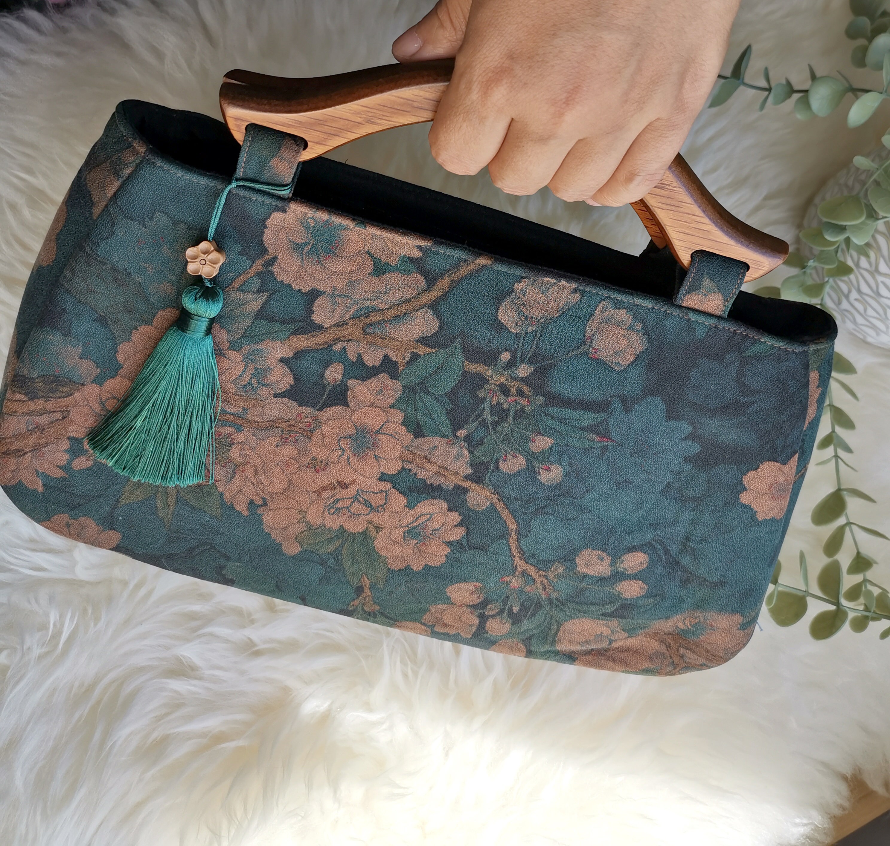 Vintage Style Japanese Sakura Bag, Sakura Bag, Sakura Handbag, Floral ...