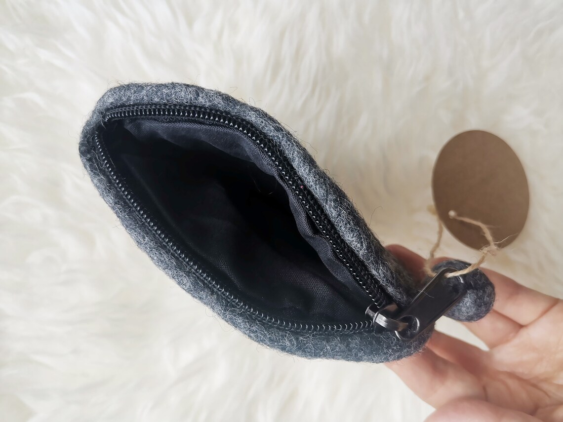 Pure Wool Cat Purse, Handmade Cute Cat Head Purse, Cat Coin Purses ...