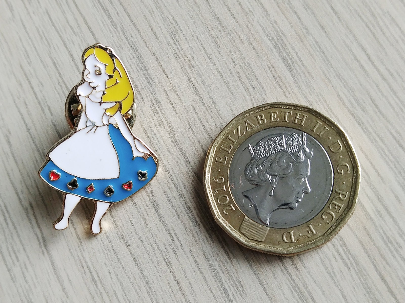 Alice in Wonderland Metal and Enamel Pin Alice Pin Alice - Etsy