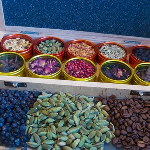 Wood Box Gin Lover 12/10 Pc Gift Set , Gin & Tonic Botanicals, Birthday ...