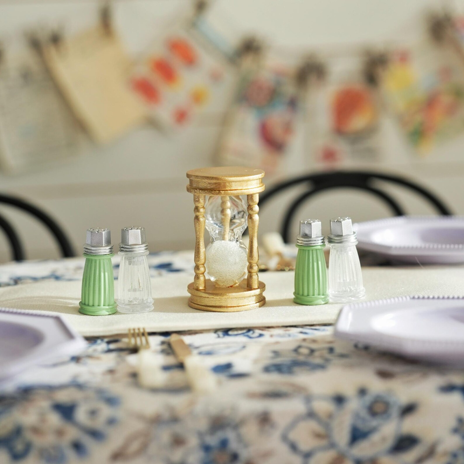 Dollhouse Miniature Hourglass, Gold Sand Timer - Etsy