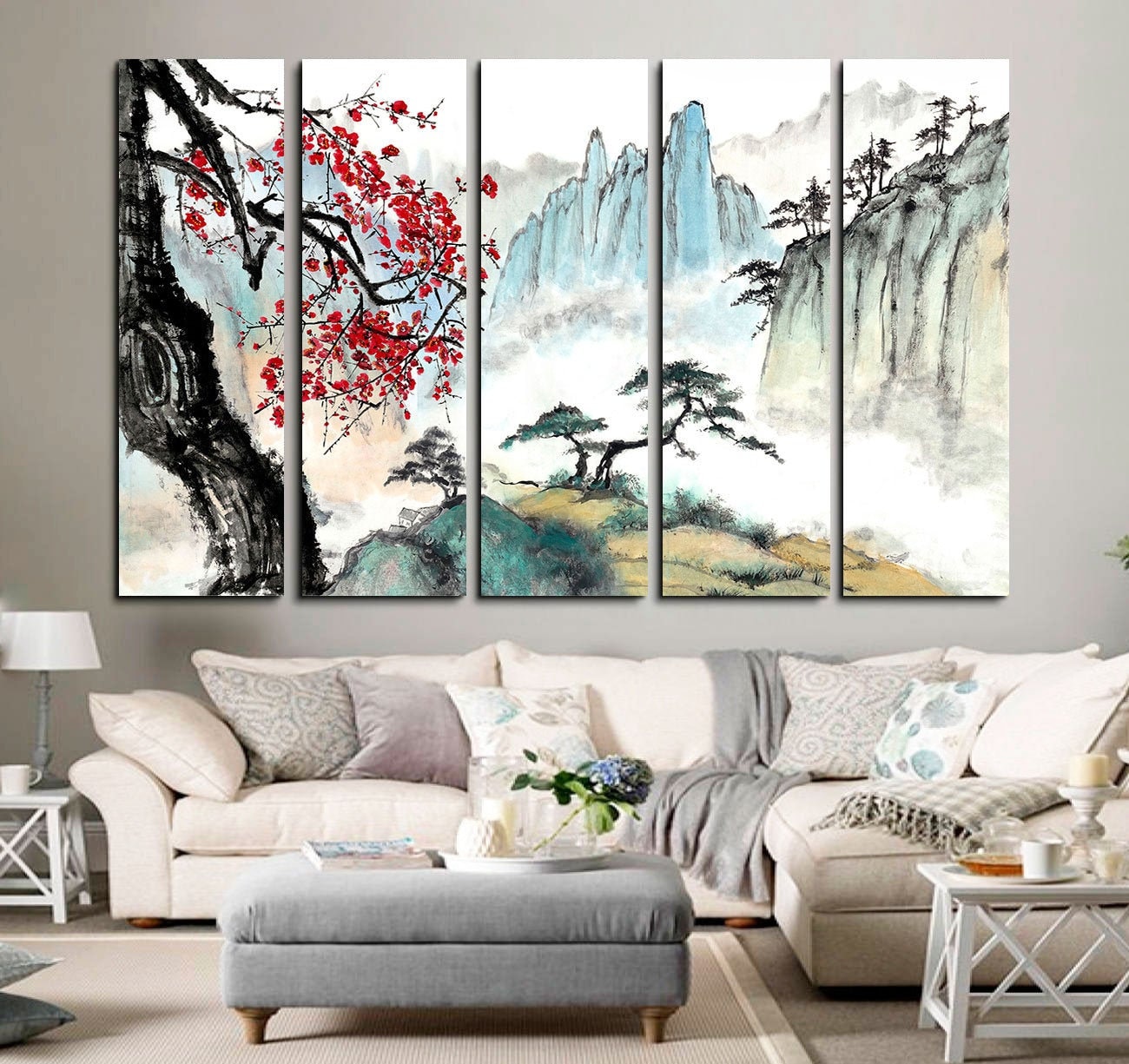 Japanische Wand Kunst Berg Druck Japan Berg Leinwand Kunst | Etsy