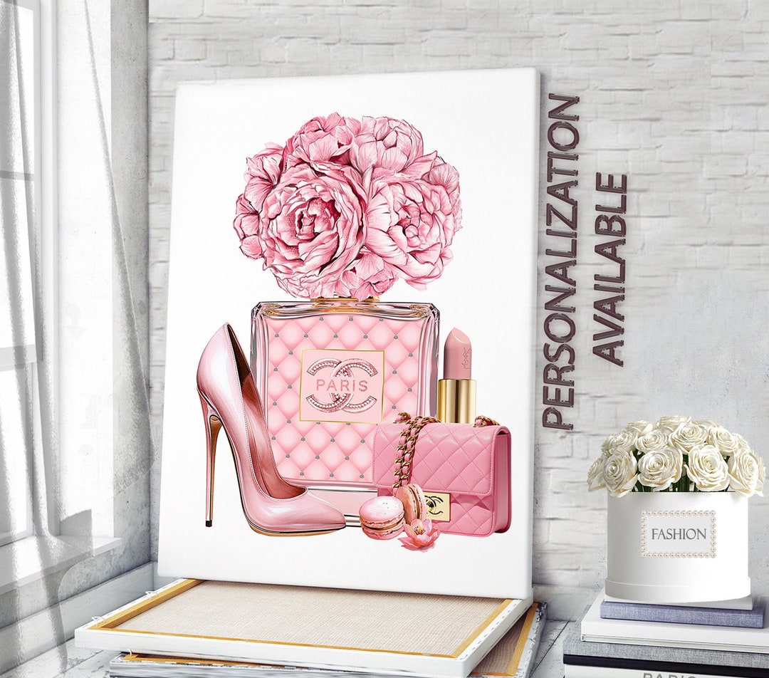 Pink Fashion Wall Art Perfume Print Perfume Poster Fashion Prints ...