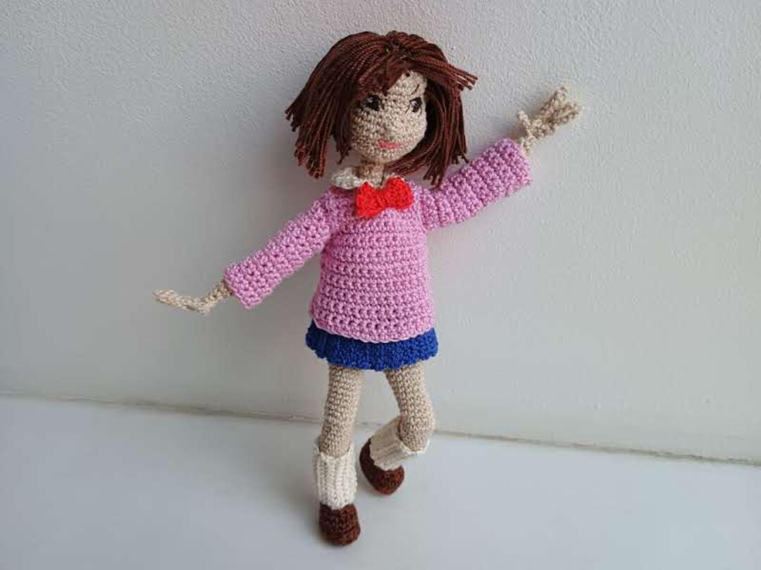 PATTERN: Crochet Momo the Amigurumi Pose-able Doll, Handmade - Etsy