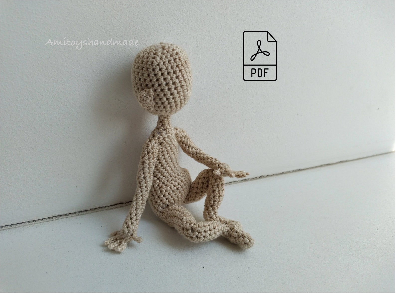 Crochet Pattern for Doll Life Like Body Base With Hands, Doll Has ...