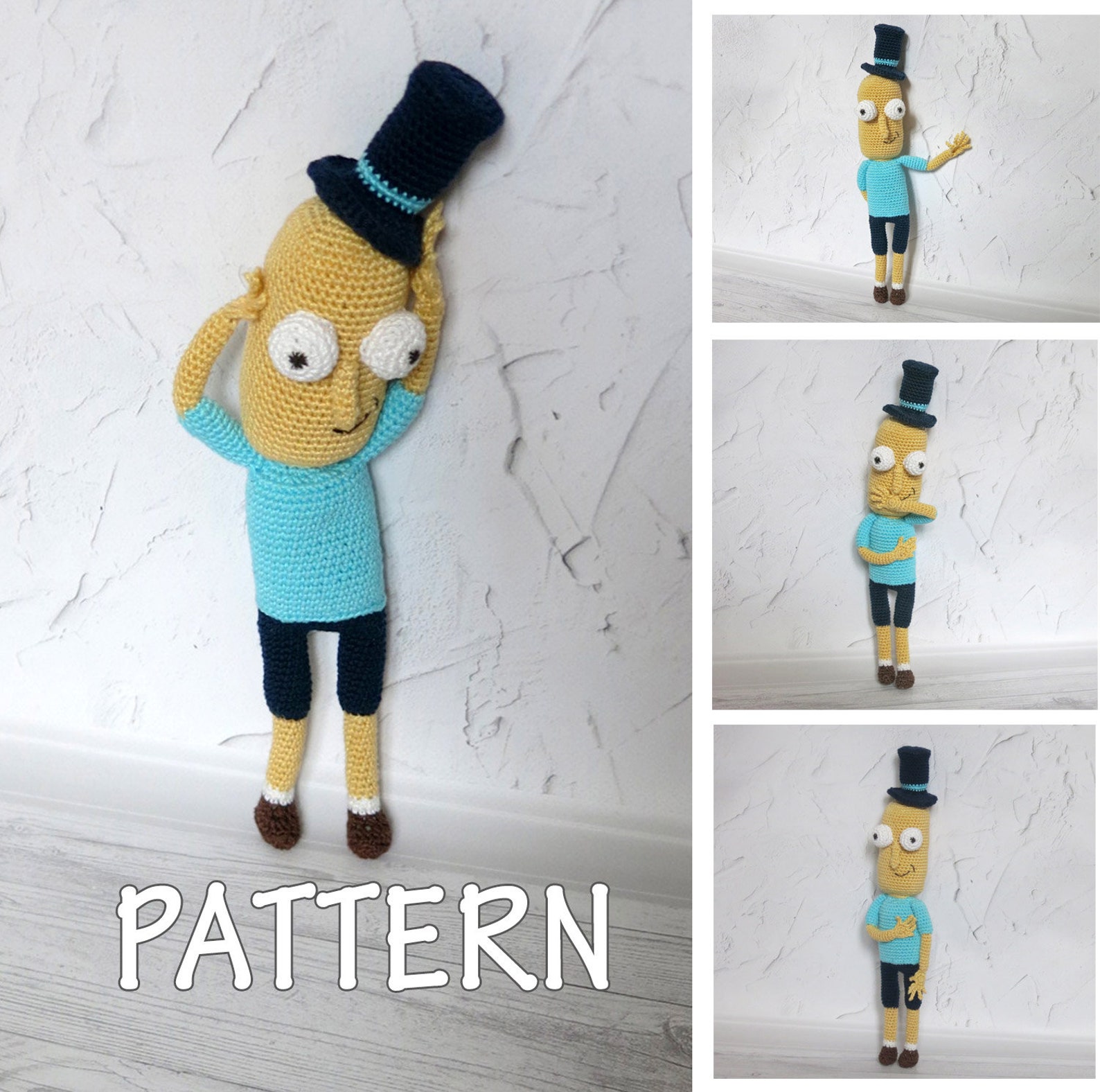 PATTERN: Crochet Doll Man With Hat Amigurumi Doll - Etsy UK