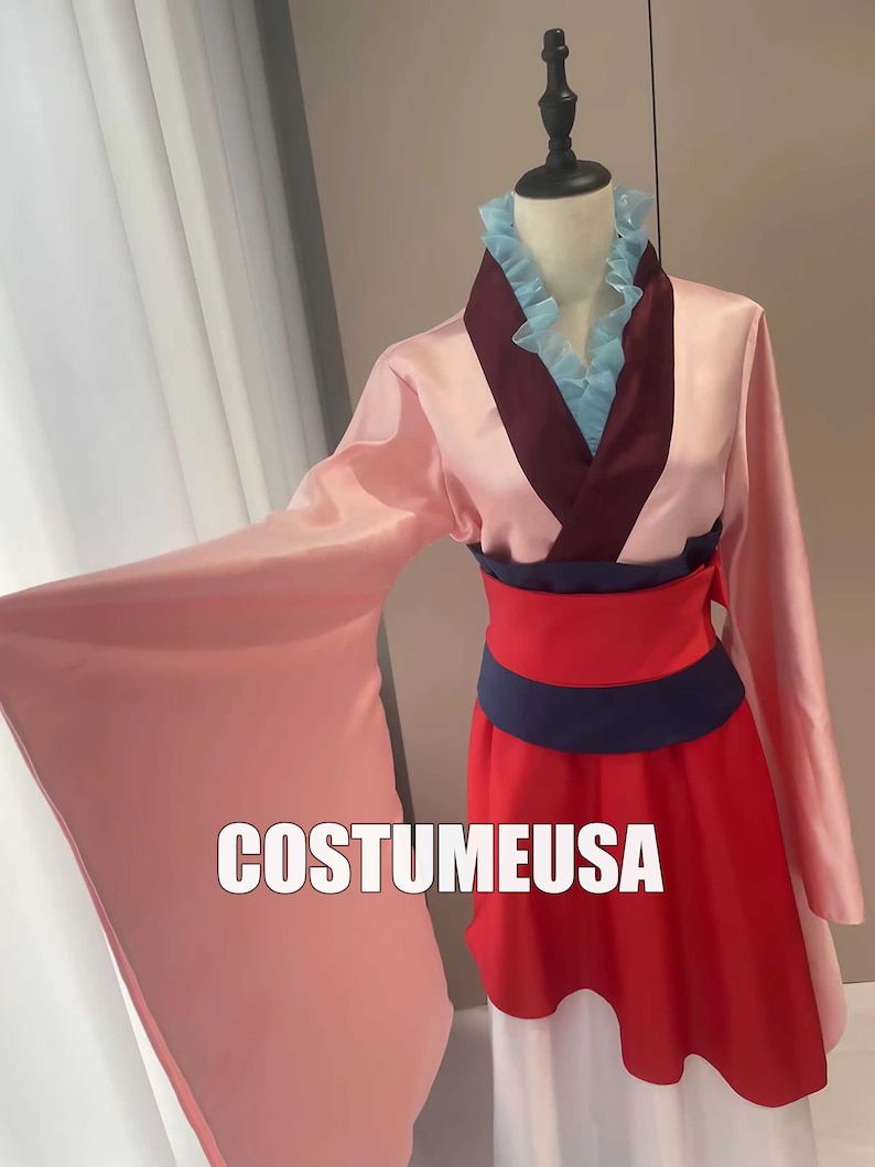 Princess Hua Mulan Dress Hua Mulan Pink Dress Satin Cosplay Costume - Etsy