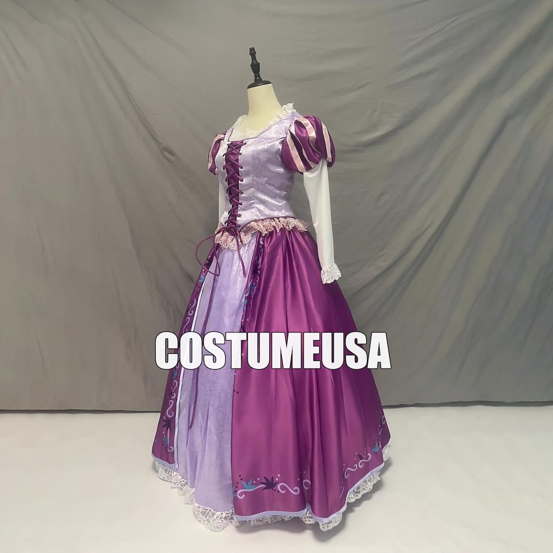 Princess Rapunzel Dress Tangled Rapunzel Printed Dress Rapunzel Woman ...