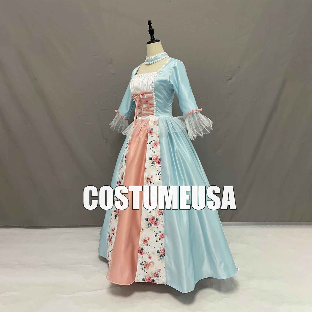 Erika Dress Blue Erika Cosplay Costume Adult Woman Girls Halloween ...