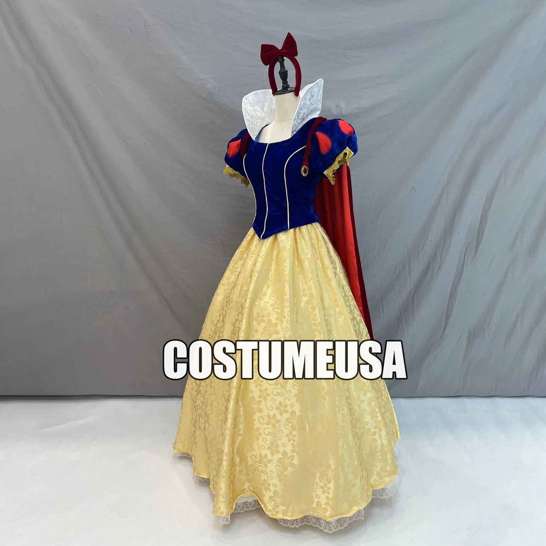 Princess Snow White Dress Snow White Dress Cloak Woman Girls Cosplay ...