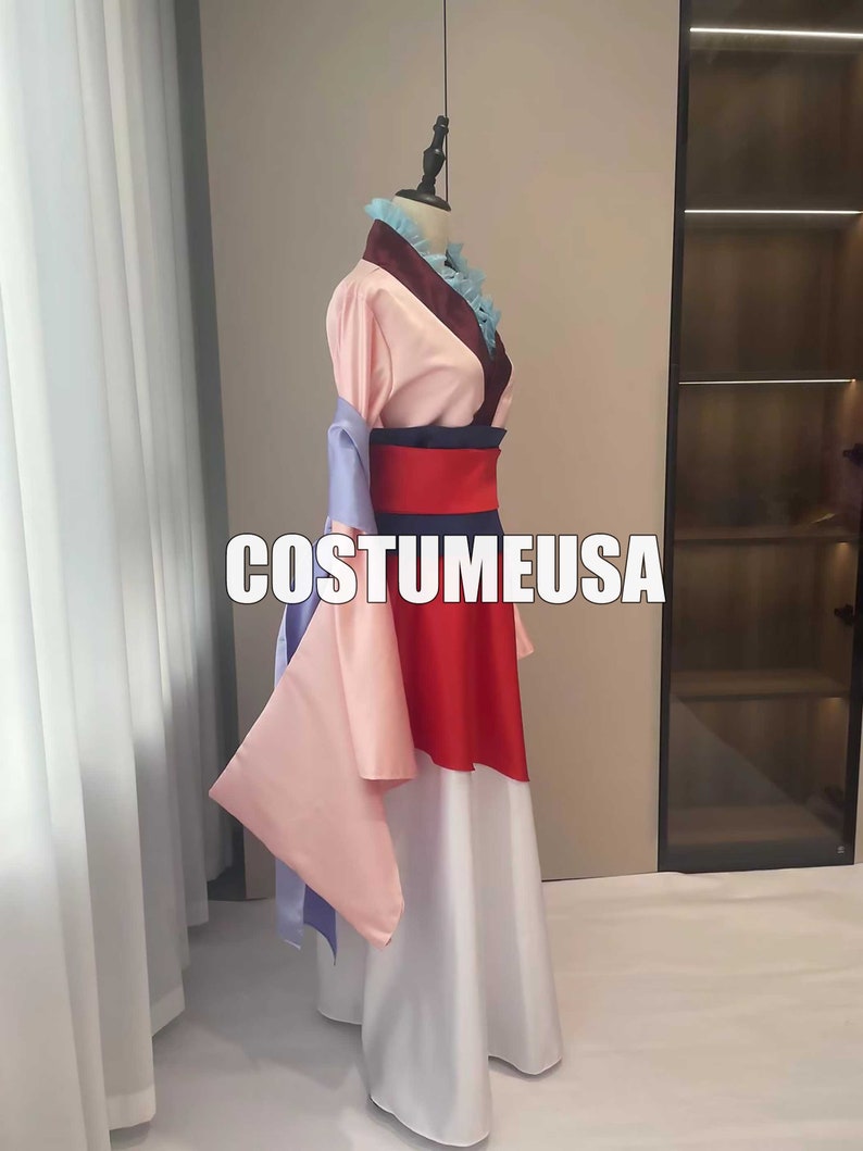 Princess Hua Mulan Dress Hua Mulan Pink Dress Satin Cosplay Costume - Etsy