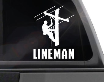 Window Decal Lineman - Etsy