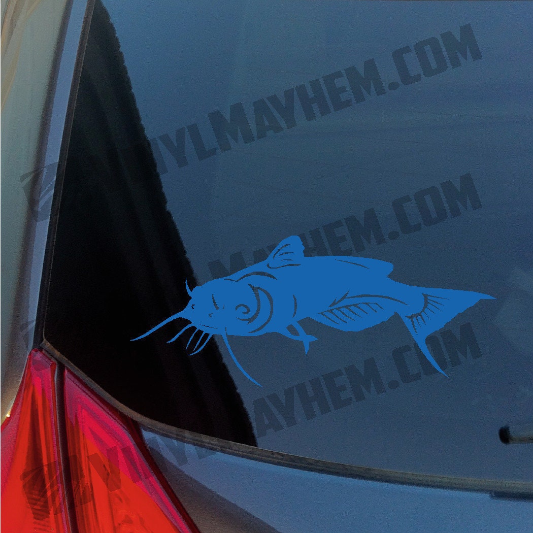 Catfish Vinyl Sticker Boat Fishing Small Whiskers Bullhead | Etsy