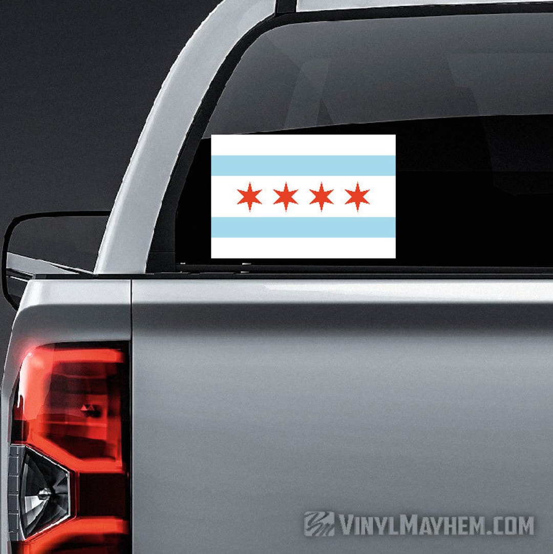 City of Chicago Flag Sticker IL Travel Willis Tower Bumper Window Decal ...