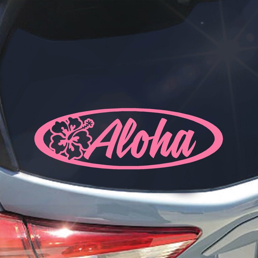 Aloha Vinyl Sticker Decal Hawaiian Islands Hawaii Hula Love Kona Lanai ...