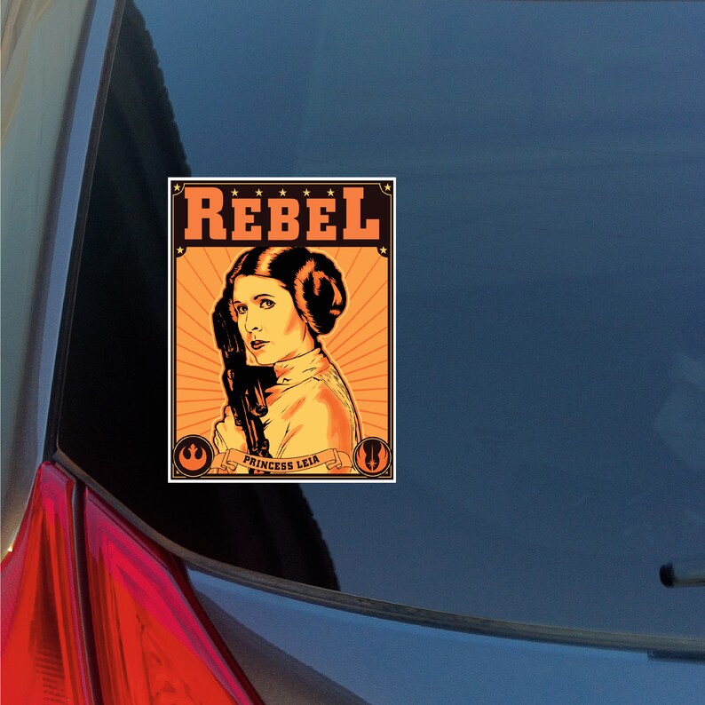 Rebel Princess Leia Sticker Decal Star Wars Propaganda Poster - Etsy