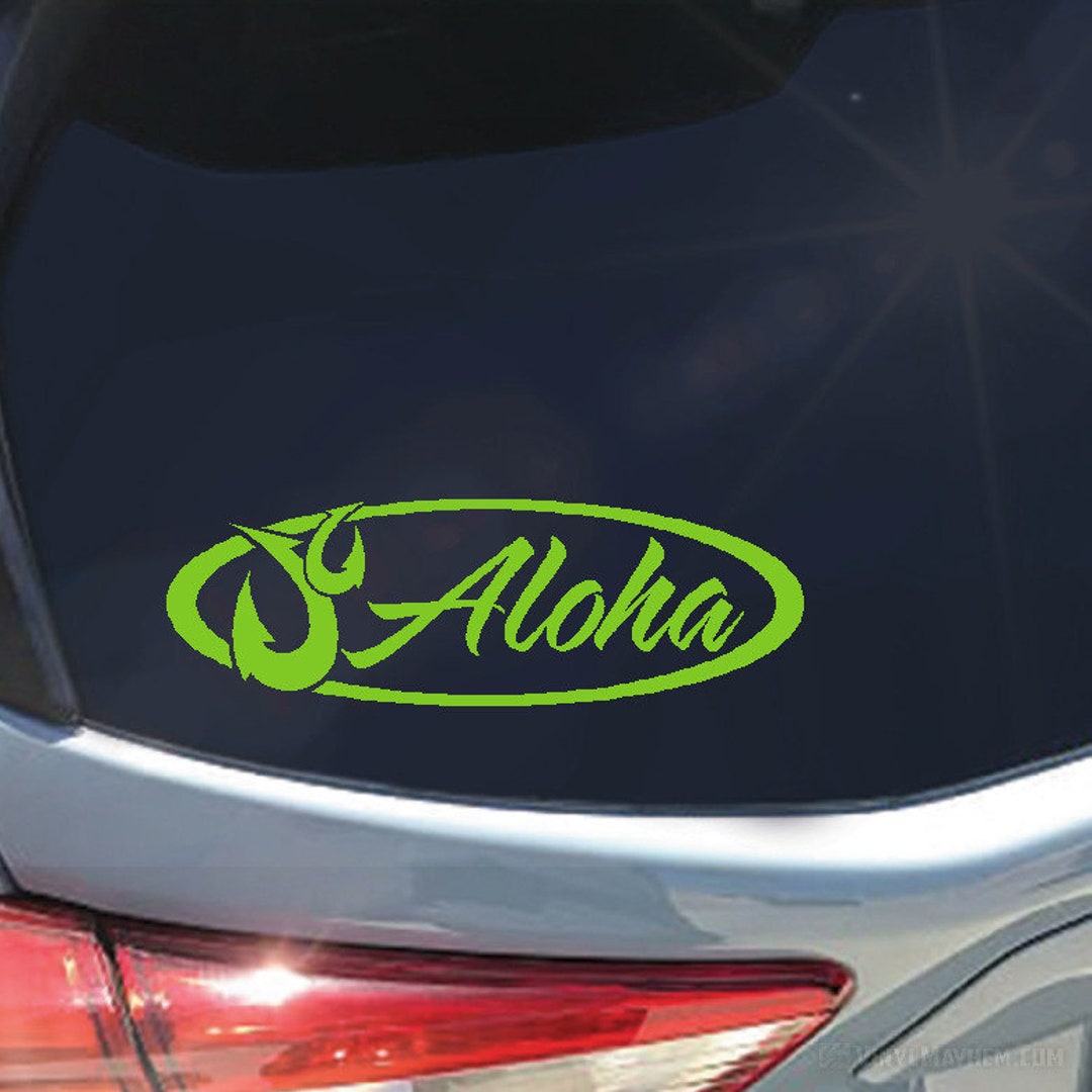 Aloha Fish Hooks Vinyl Sticker Decal Hawaiian Islands Hawaii Hula Love ...