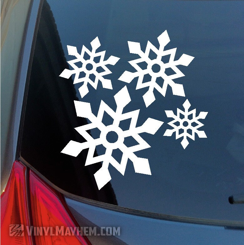 Snowflake combo vinyl 4 stickers decals car truck boat suv - Etsy