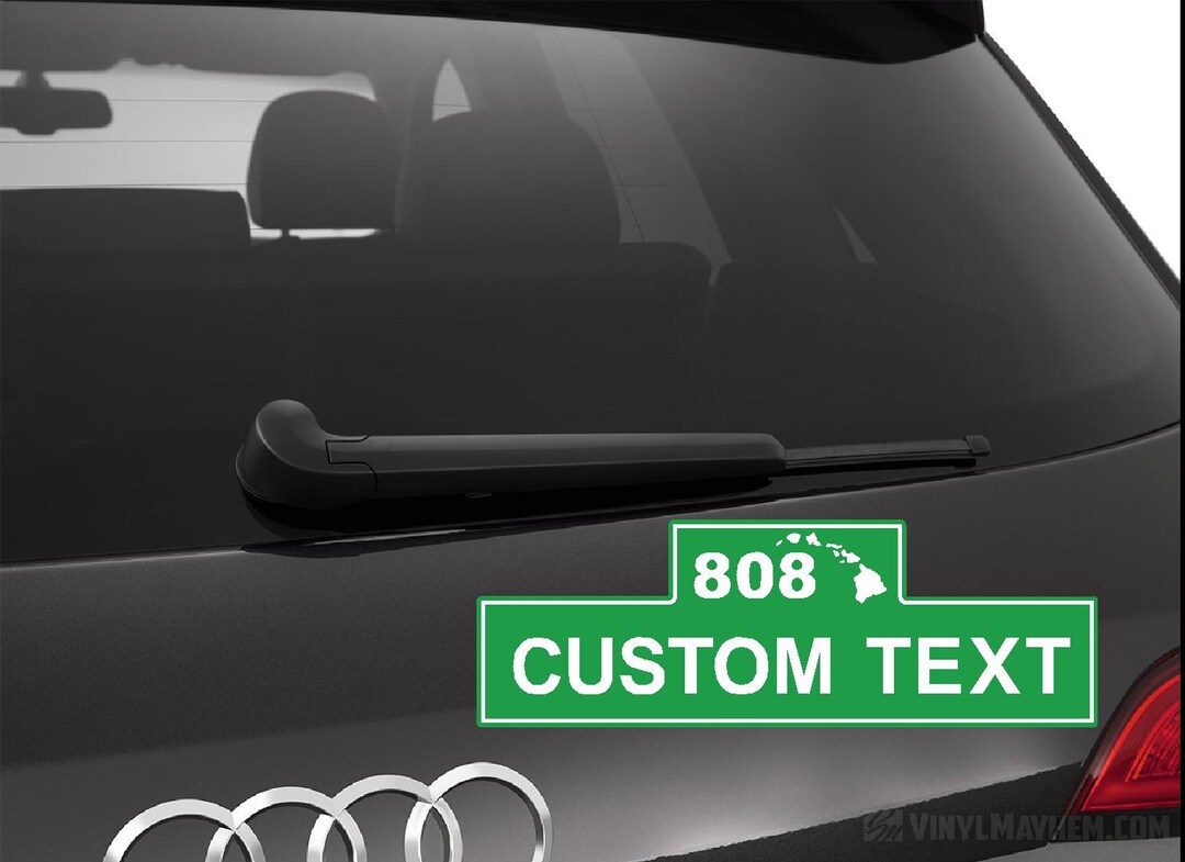 Hawaiian 808 Street Road Sign Custom Text Sticker Native Local HI HNL ...