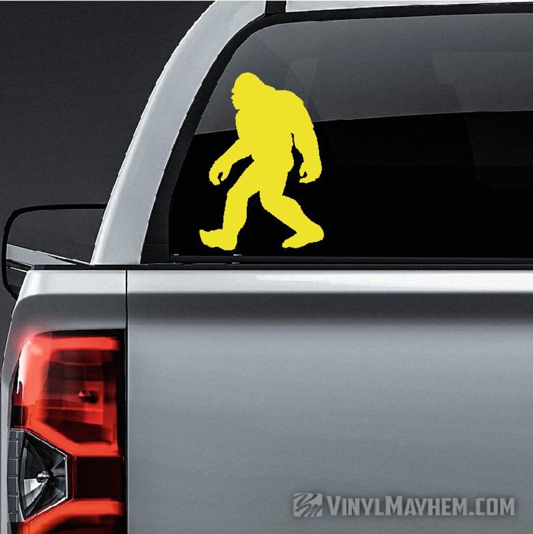Sasquatch Walking Silhouette Vinyl Sticker Decal Car Truck Locker ...