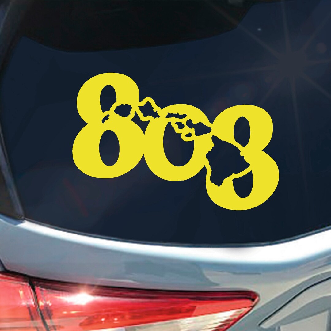 808 Hawaiian Islands Vinyl Sticker Decal Hawaii Maui Oahu Kauai Aloha ...