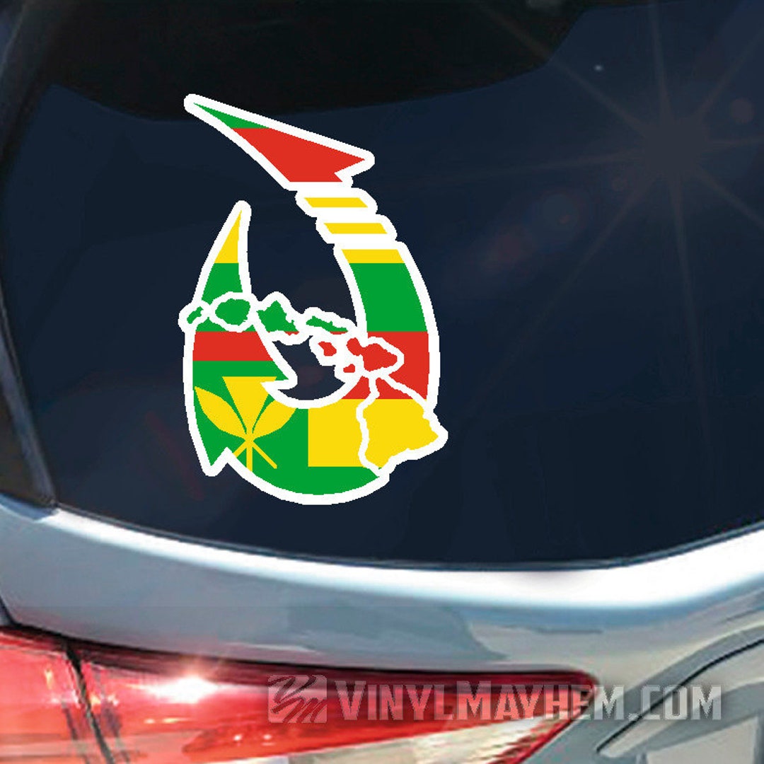 Hawaiian Kanaka Maoli Fish Hook Sticker Decal Hawaii Native Local 808 ...