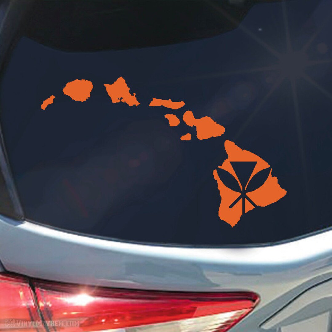 Hawaiian Islands Native Kanaka Maoli Vinyl Sticker Decal Maui Kauai ...