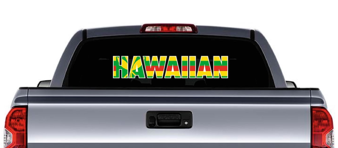 Hawaiian Kanaka Maoli Flag Sticker Decal Text Hawaii Native Local 808 ...