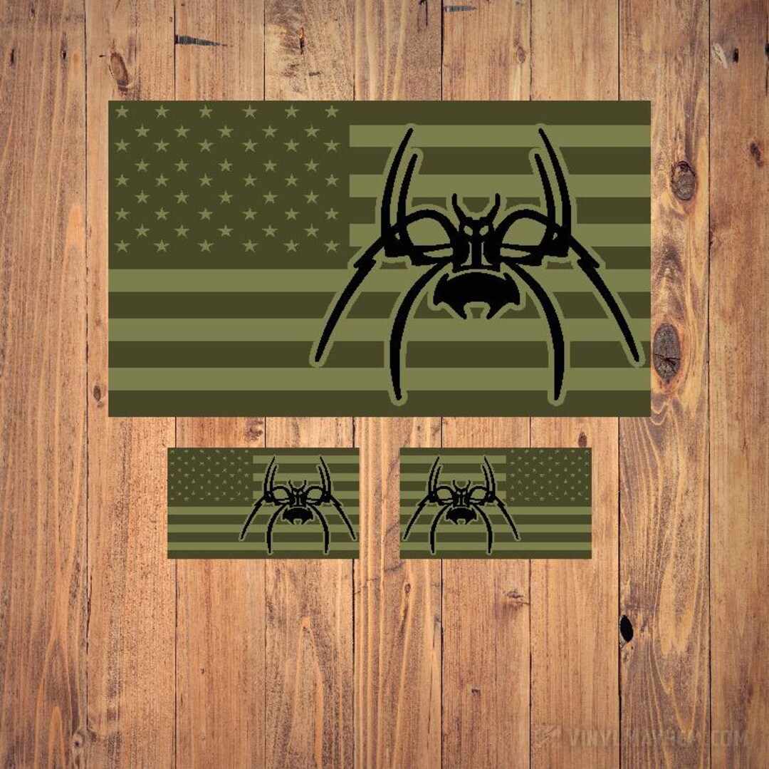 Green Spike's Tactical Subdued American Flag Decal Sticker Set - Etsy