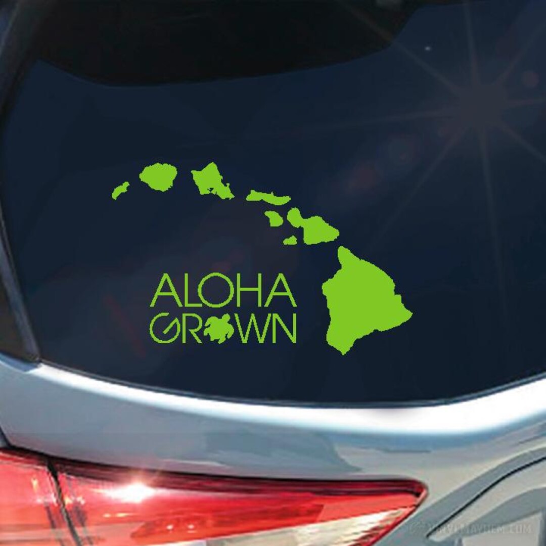 Aloha Grown With Turtle Vinyl Sticker Decal Hawaiian Islands Waikiki ...