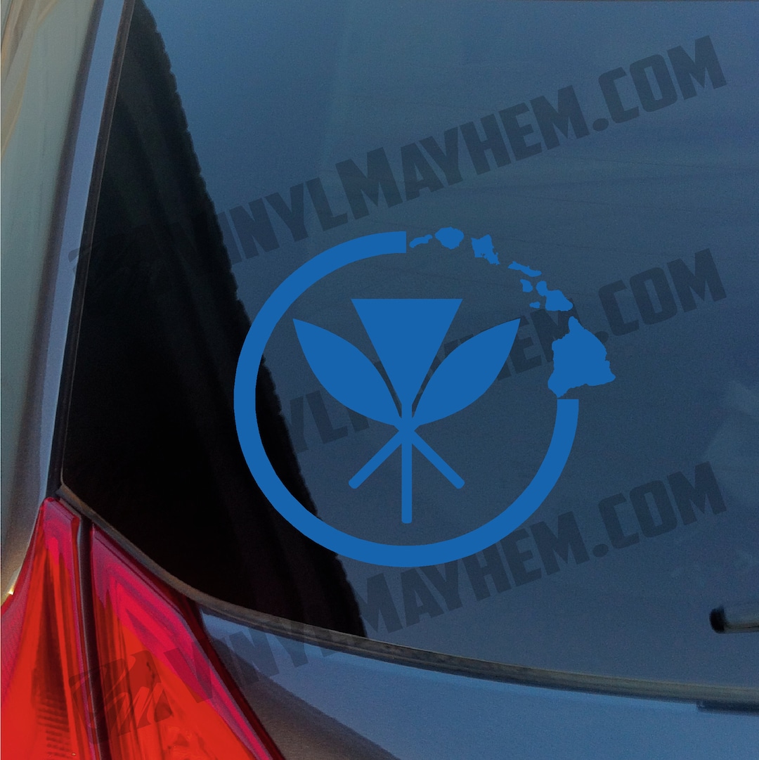 Kanaka Maoli Island Circle Vinyl Sticker Decal Hawaiian Maui Sea Ocean ...