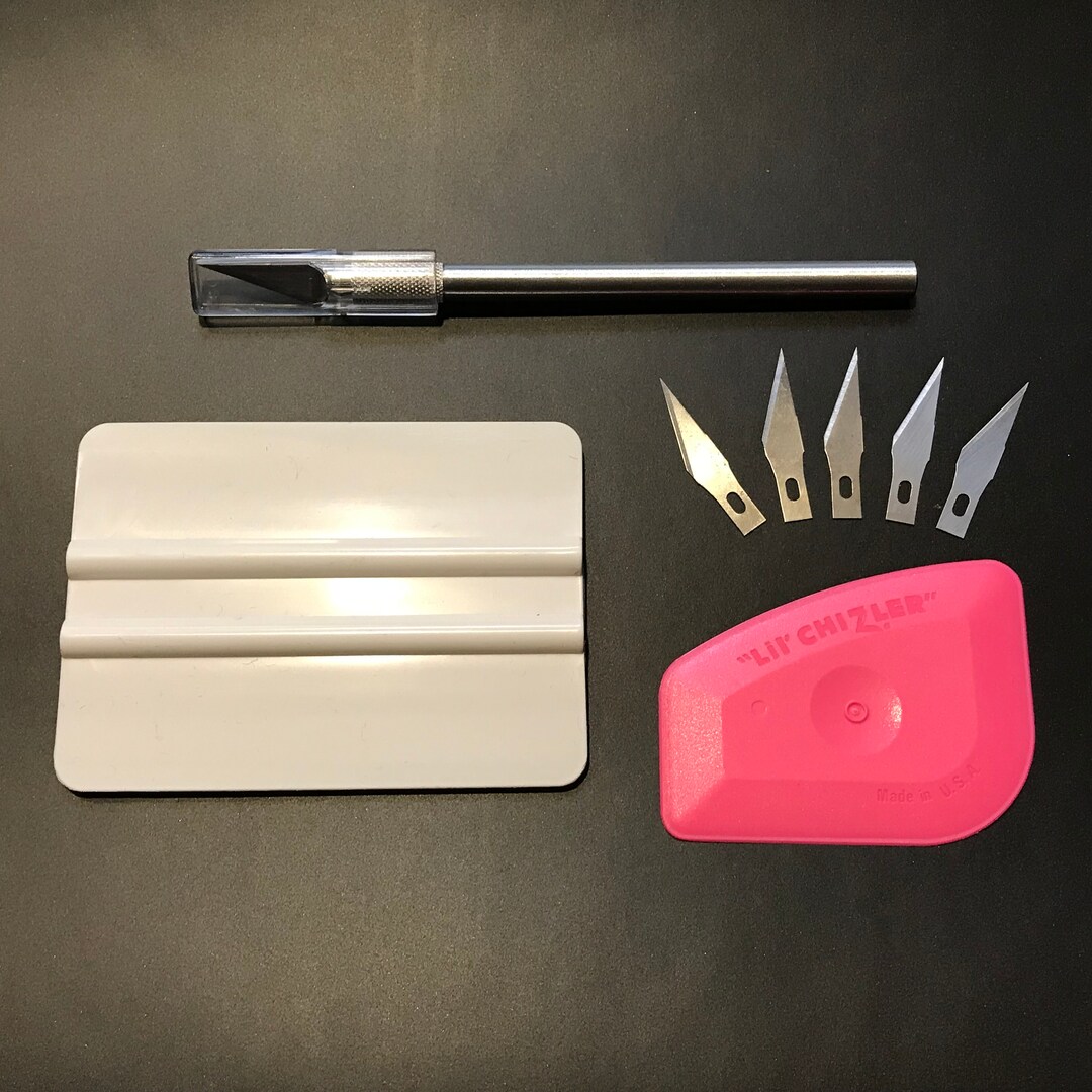 White Squeegee Vinyl Applicator Lil' Chizler and #11 Razor Knife Tool ...