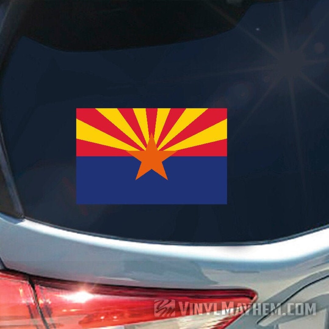 Arizona State Flag Sticker Bumper Window Decal Phoenix Grand Canyon - Etsy