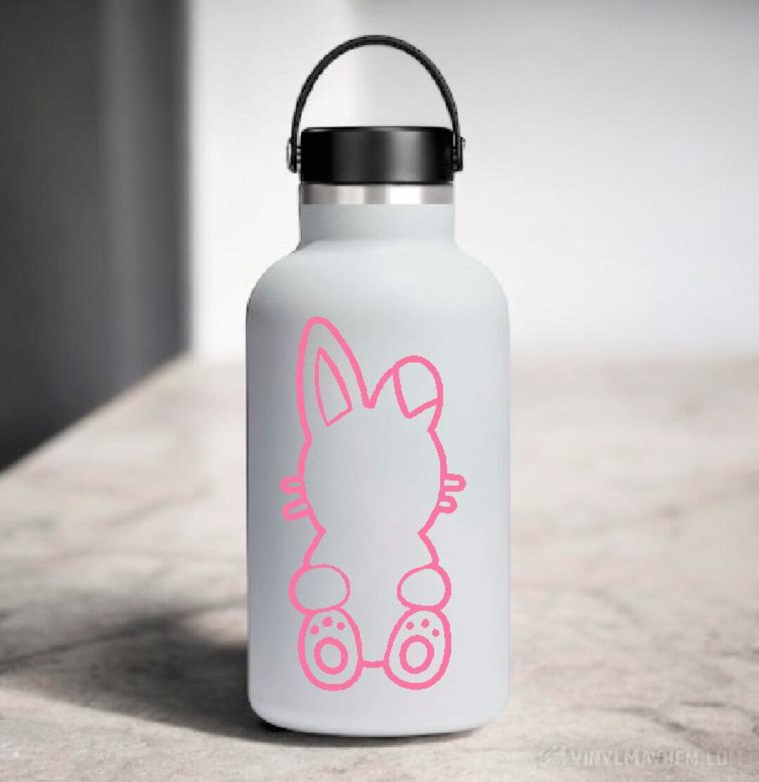 Bunny Outline Vinyl Sticker Easter Rabbit - Etsy