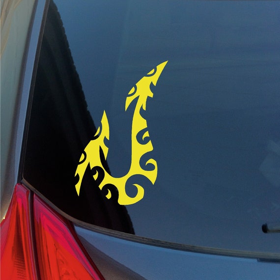 Hawaiian Tribal Fish Hook Vinyl Sticker Decal Fishing Maui | Etsy