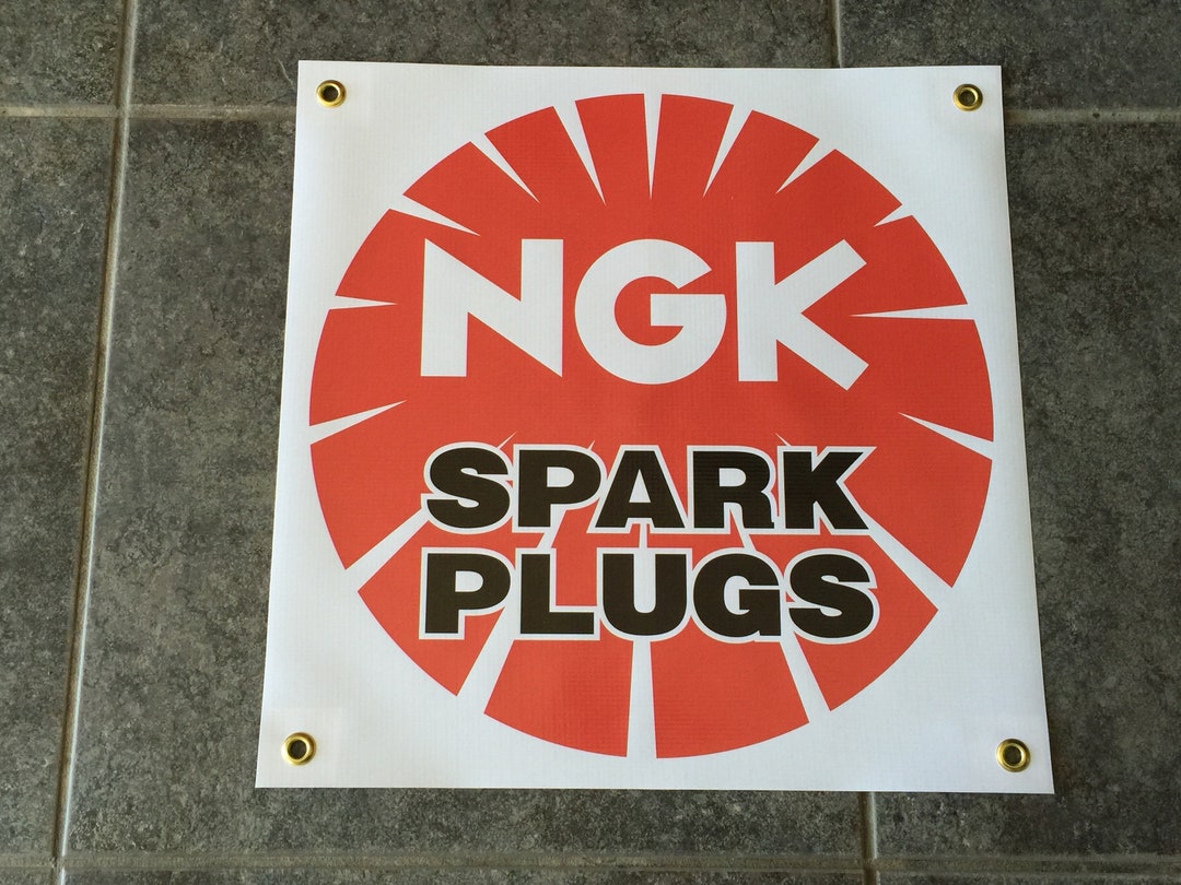 NGK Spark Plugs Banner Sign Motor Sports Performance Jdm Racing Garage ...