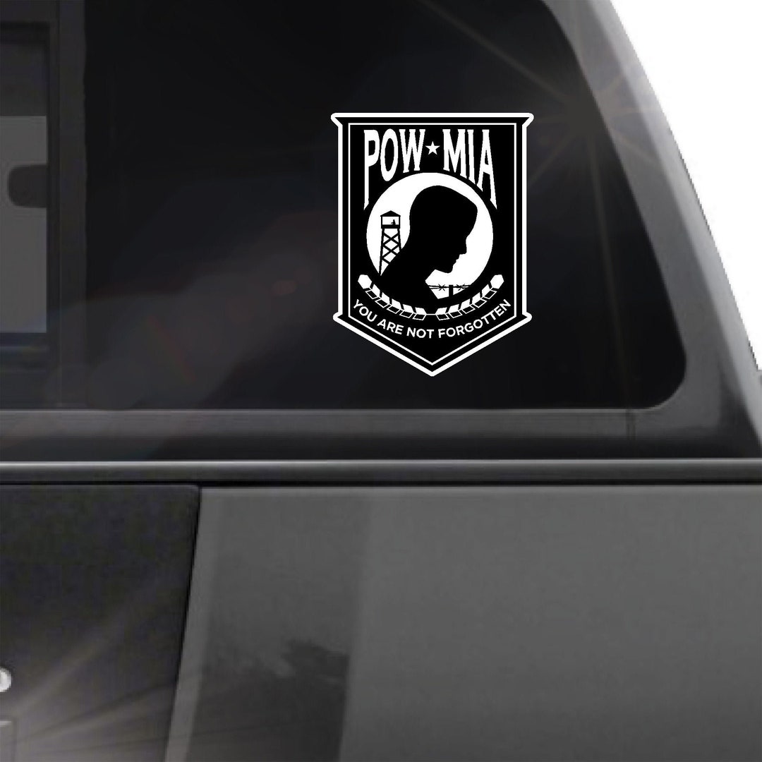 POW MIA Sticker Prisoner of War Before Guard Tower Barbed Wire USA ...