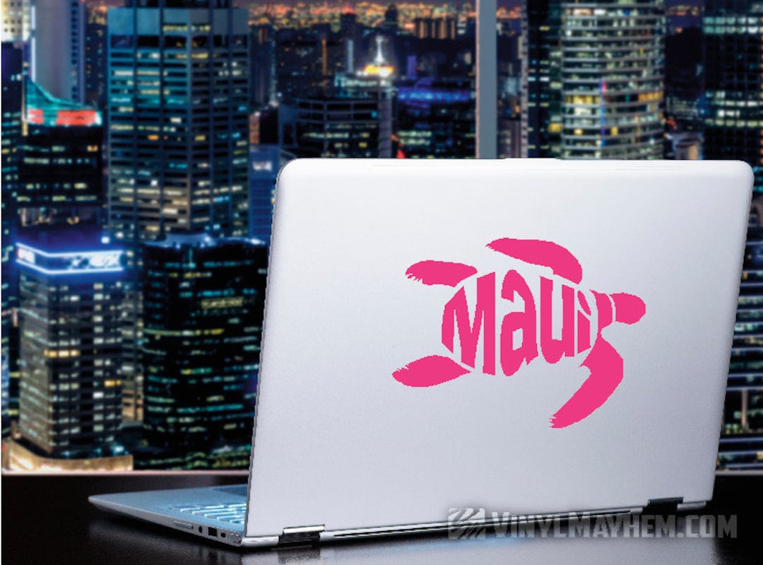 Maui Turtle Vinyl Sticker Decal Shell Hawaiian Honu Polynesian Tonga ...