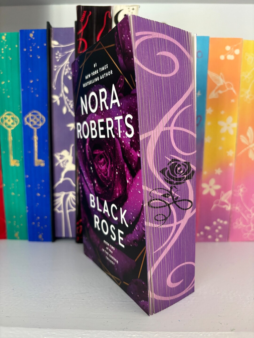 Black Rose by Nora Robert’s Custom Sprayed Edges - Etsy