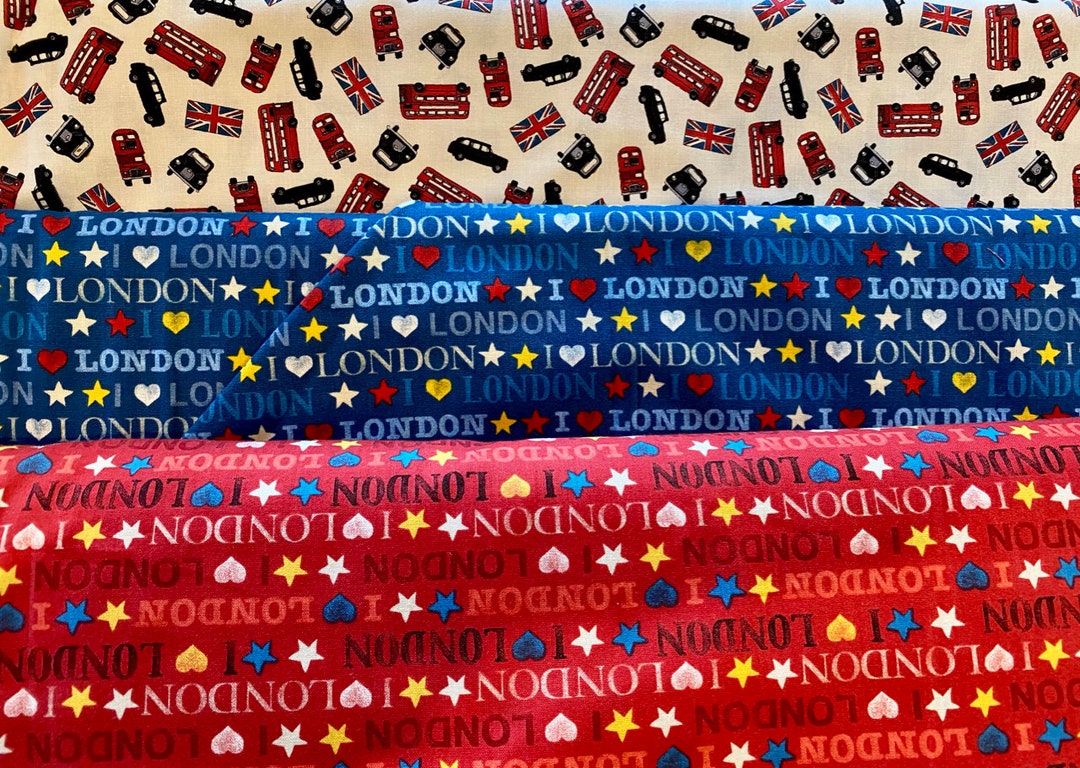 I Love London Fabric From Makower - Etsy