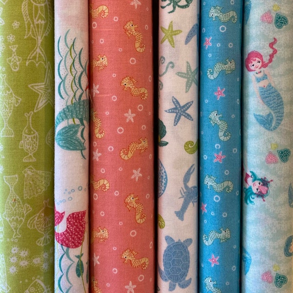 Mermaid Cotton Fabric - Etsy UK